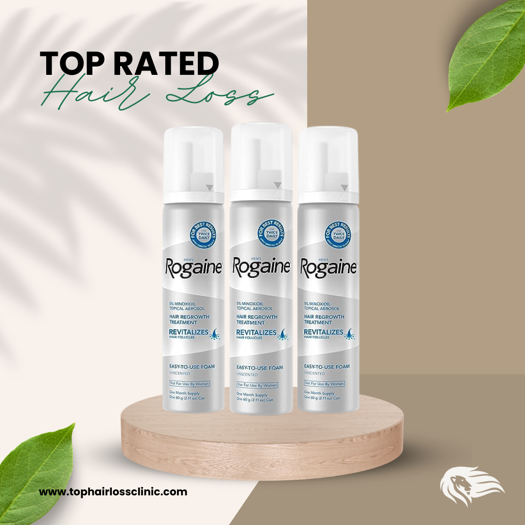 Men's Rogaine 5% Minoxidil Foam 3-month supply : Top Hair Loss Clinic